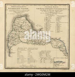 This 1820 map of Courland Province, compiled by Colonel V.P. Piadyshev ...