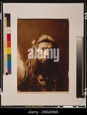 Head-and-shoulders portrait of a Nespelim man, facing front - native ...