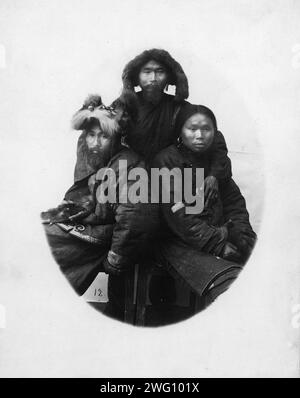 A Russian photograph from around 1865 depicting farmers in the Simbirsk ...