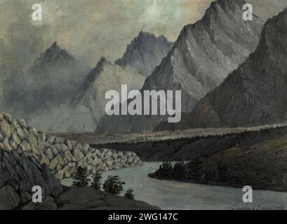 Mountain Landscape. Altai, 1850-1899. From a collection of paintings ...