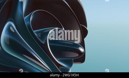 Waves of dynamic waveforms with 3D effects, creating a visually rhythmic and harmonious ...