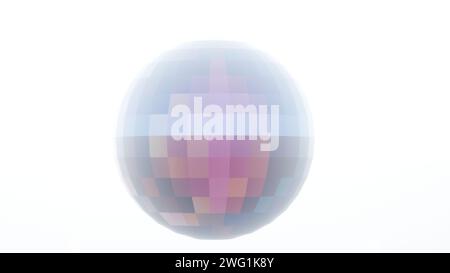 3D disco ball loop animation on a black background, featuring dazzling ...