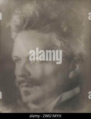 August Strindberg (1849-1912), 1906-1907. Self-portrait made with the ...