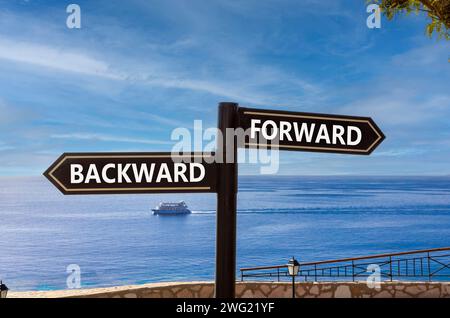 Forward or backward symbol. Concept word Forward or Backward on ...