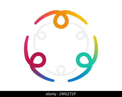 Inclusion and diversity culture equity logo. People hold hands with ...