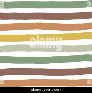 Retro colors horizontal stripes vector. Hand drawn doodle geometric ...