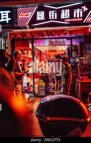 Night streets of Peking Stock Photo - Alamy