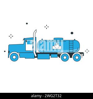 Propane Tanker Truck Vector Illustration Icon Design Stock Vector Image ...
