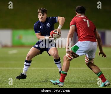 Wales' Lucas de la Rua during the 2024 U20 Six Nations Championship ...