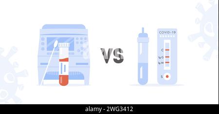 Concept of Covid PCR versus Rapid Test. Comparison between Polymerase ...
