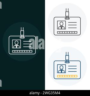 Security Pass Entry ID Card Vector Illustration Icon Design Stock ...