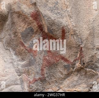 Rock art at Gila Cliff Dwellings National Monument in New Mexico Stock ...