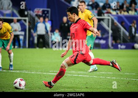 Hwang Hee-Chan of Korea Republic controls the ball during a FIFA Men’s ...