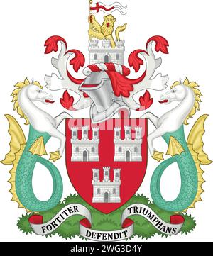 Coat of arms of the METROPOLITAN BOROUGH AND CITY OF BIRMINGHAM, WEST ...