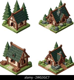 Beautiful art dwarf and hobbit house vector Stock Vector Image & Art ...