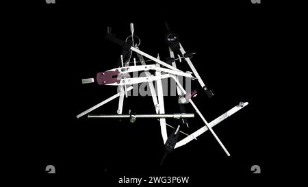 A group of dividers, small measuring tools Stock Photo - Alamy