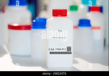 FIn indium monofluoride CAS 13966-95-5 chemical substance in white ...