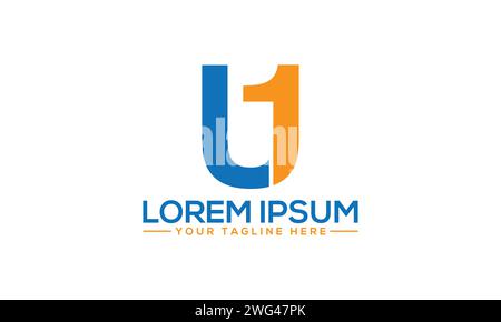 U1 Letter Logo Design. Creative and Modern U1 Logo Design Stock Vector ...