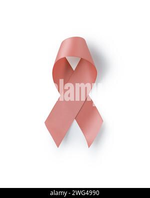 Orange awareness ribbon isolated on white background, element Stock ...