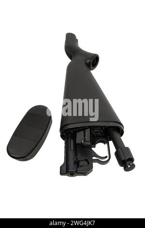 Small-bore bolt rifle in a plastic stock of .22lr. Small rifled weapon ...