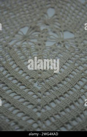 Beautiful white thread netting, macrame thread Stock Photo - Alamy
