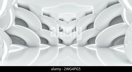 Abstract artwork - 3d illustration, organic geometric shapes. Recursive ...