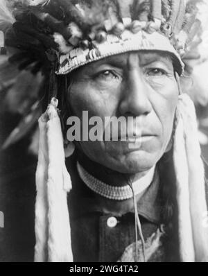 Nez Perce Indian in full dancing regalia at a powwow at the Nez Perce ...