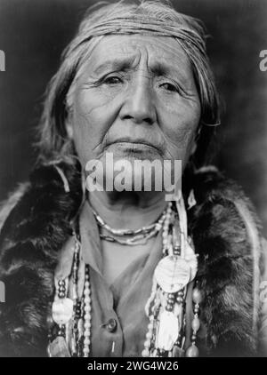 Hupa woman, c1923. Hupa woman, head-and-shoulders portrait, facing ...