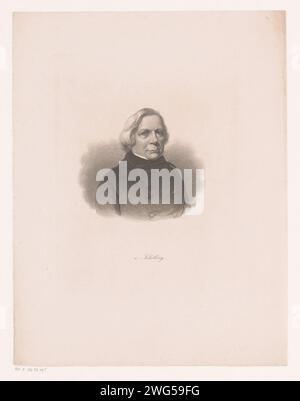 Portrait van Friedrich von Schelling, August Weger, 1840 - 1892 print ...