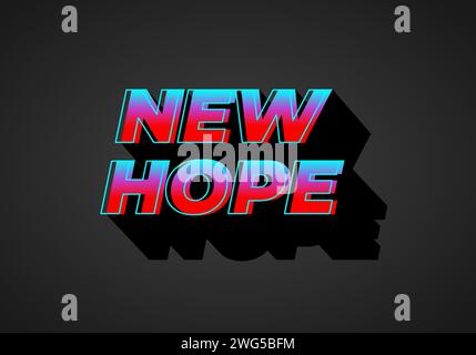New item. Text effect design in 3D look. Gradient blue red color. Dark ...