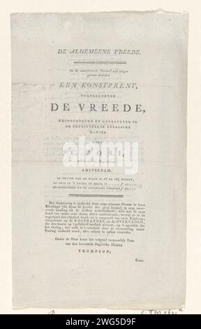 Allegory on the Peace of Amiens, 1802, Ludwig Gottlieb Portman, after ...