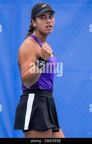 Jessica Bouzas Maneiro of Spain in action against Mayar Sherif of Egypt ...