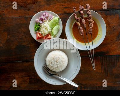 Sate Klathak or Klatak Satay, a traditional goat satay from Yogyakarta ...