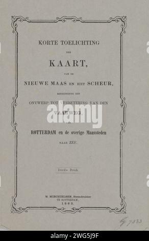 Map of the Nieuwe Maas and a design for improving the waterway, 1863 ...