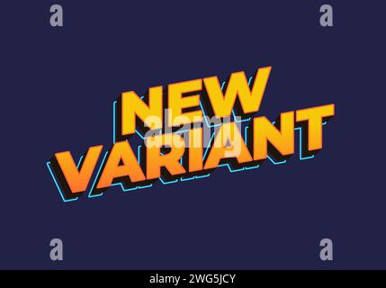 New variant. Text effect in yellow color in 3D look Stock Vector Image ...