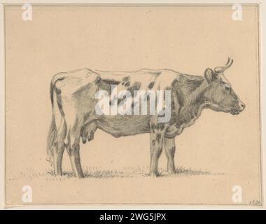 Standing cow, to the right, Jean Bernard, 1816 drawing paper ...