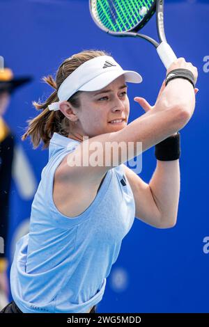 Katie Volynets of the USA in action during the quarterfinals of the ...