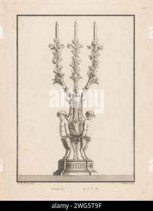 Met Putti Met Guns, 1775 - 1790 print An ornamented three -armed ...
