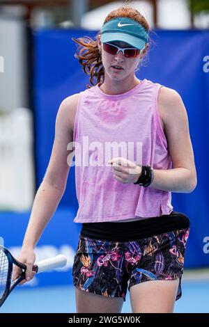 Maya Joint in action during the Women's Singles Semi-final match ...