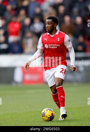 Sebastian Revan of Rotherham United is on the ball during the Sky Bet ...