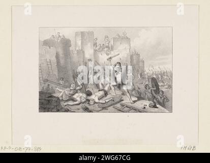 Civilis troops storm the Roman fortress Castra Vetera in Xanten, 69-70 ...