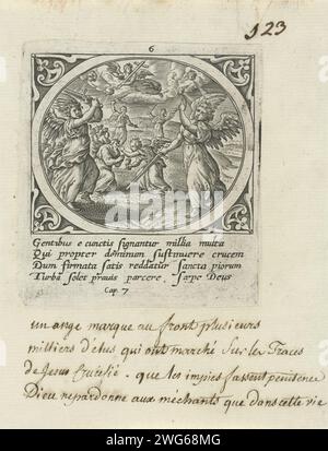 Four angels keep the four winds under control, 1585 print Four angels ...