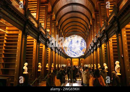 Gaia by Luke Jerram, at the Book of Kells and Old Library tour in ...