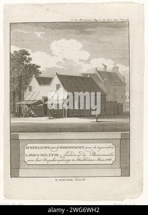 Hoofdwacht of the National Military on the Botermarkt in Amsterdam ...