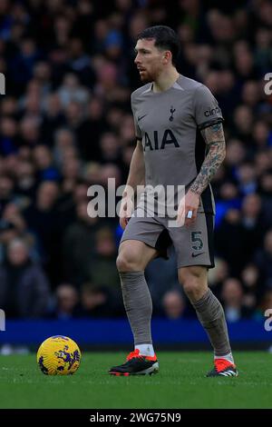 Pierre-Emile Hojbjerg of Tottenham controls the ball during the Premier ...