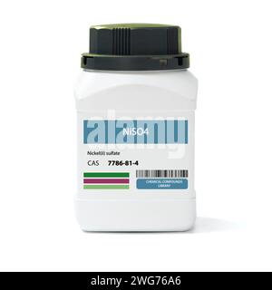 NiSO4 - Nickel Sulfate. Chemical compound. CAS number 7786-81-4 Stock ...