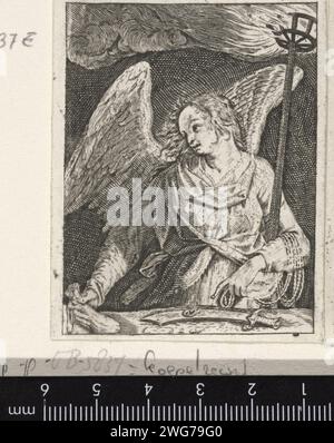 Engel with the sword of Peter, the money pouch of Judas and a torch ...