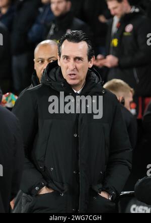 Unai Emery of Aston Villa prior to the Premier League match between ...
