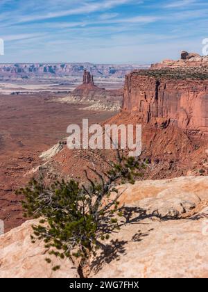 Candlestick Tower, located in Canyonlands National Park, is a prominent ...