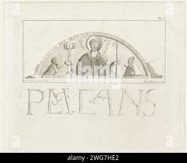 Timpaan van Egmond: Boogtrommel with Petrus, Count Dirk VI van Holland ...